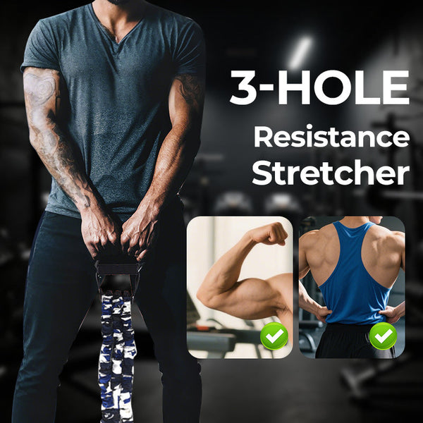 💪3-Way Natural Latex Resistance Band - Full Body Stretching & Strength ...